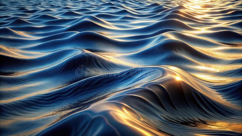 Golden Hour Undulations a Captivating Display of Water S Textured ...