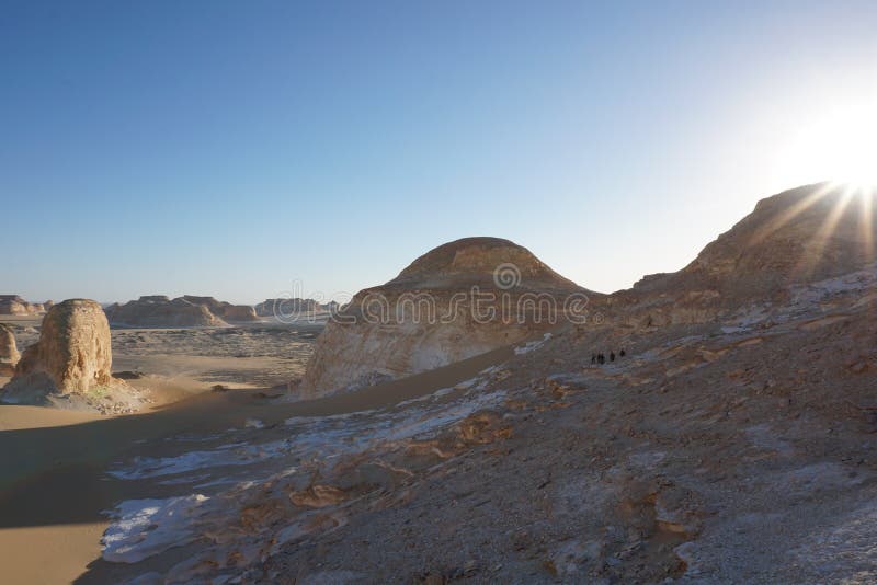The Golden Hour in the White Desert Stock Photo - Image of natural ...