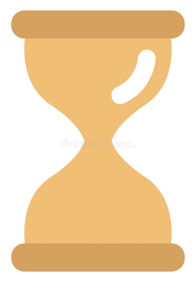 Golden hourglass, icon stock vector. Illustration of measure - 260377812
