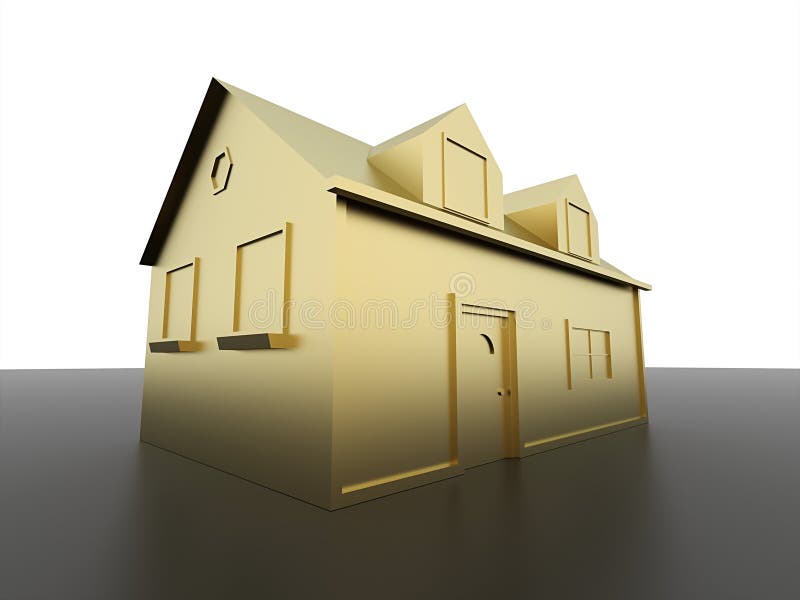 Golden house stock illustration. Illustration of business - 41324989