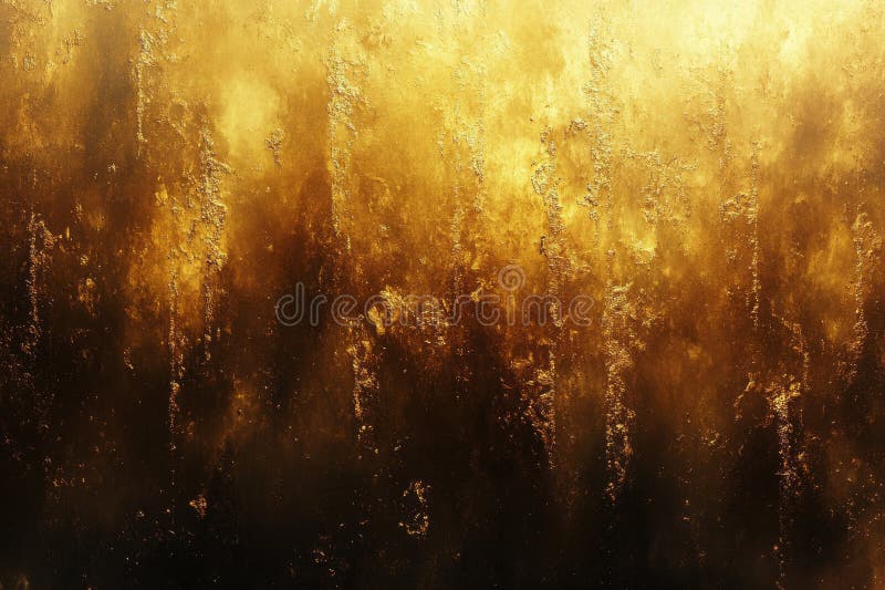 Golden Hues Envelop Water Bubbles in Dynamic Abstract Composition ...