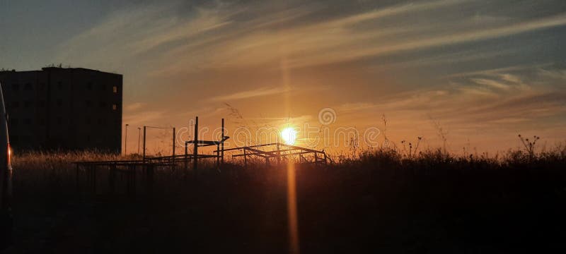 Golden Hues of Sunset in Marrakech Stock Photo - Image of golden ...
