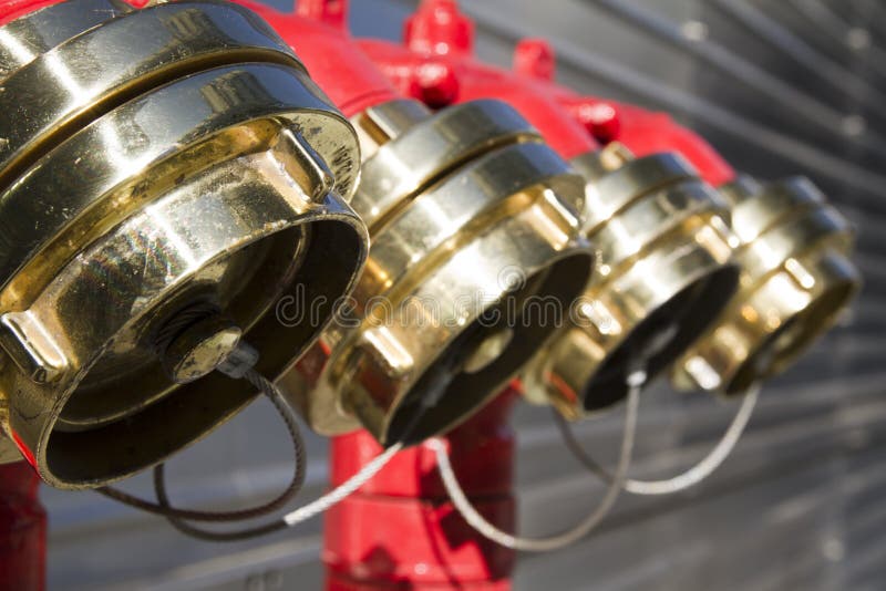 Golden hydrant stock photo. Image of bright, hose, water - 18966476