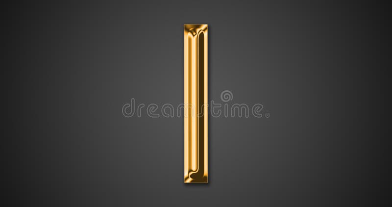 Golden I font stock illustration. Illustration of logo - 224826427