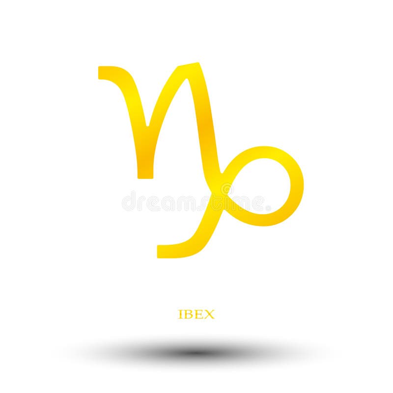 Golden ibex sign stock vector. Illustration of mysticism - 92249585