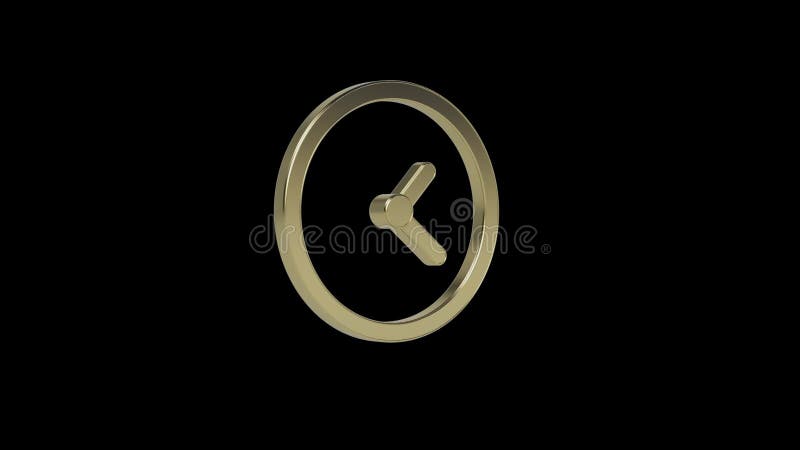 Golden Icon. Clock Rotate Around it Axis Stock Footage - Video of ... Golden Icon. Clock Rotate Around it Axis Stock Footage - Video of ...