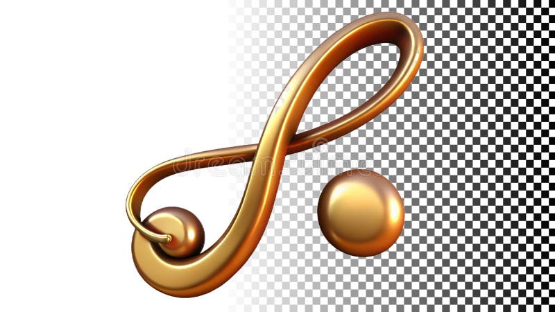Golden Infinity Loop Symbol Endless Forever Math Connection Concept Png ...