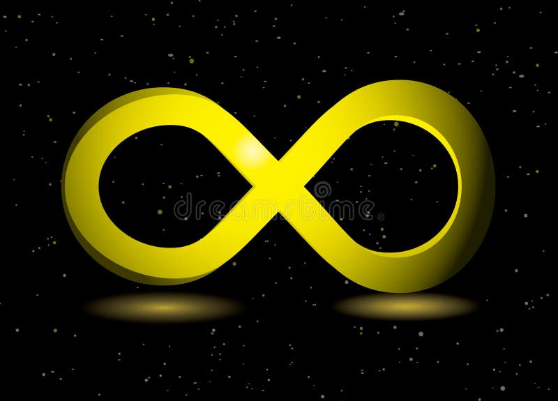 Golden infinity symbol stock vector. Illustration of curve - 16949435