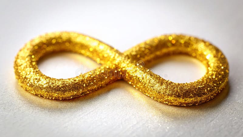A Golden Infinity Symbol Artfully Tilted into a Surreal Perspective ...