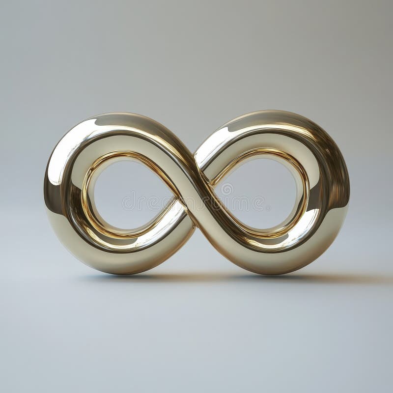 Golden Infinity Symbol on Gradient Background Stock Image - Image of ...