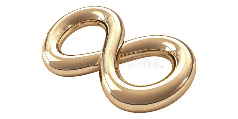 Golden Infinity Symbol Isolated Transparent Background Stock Photos ...