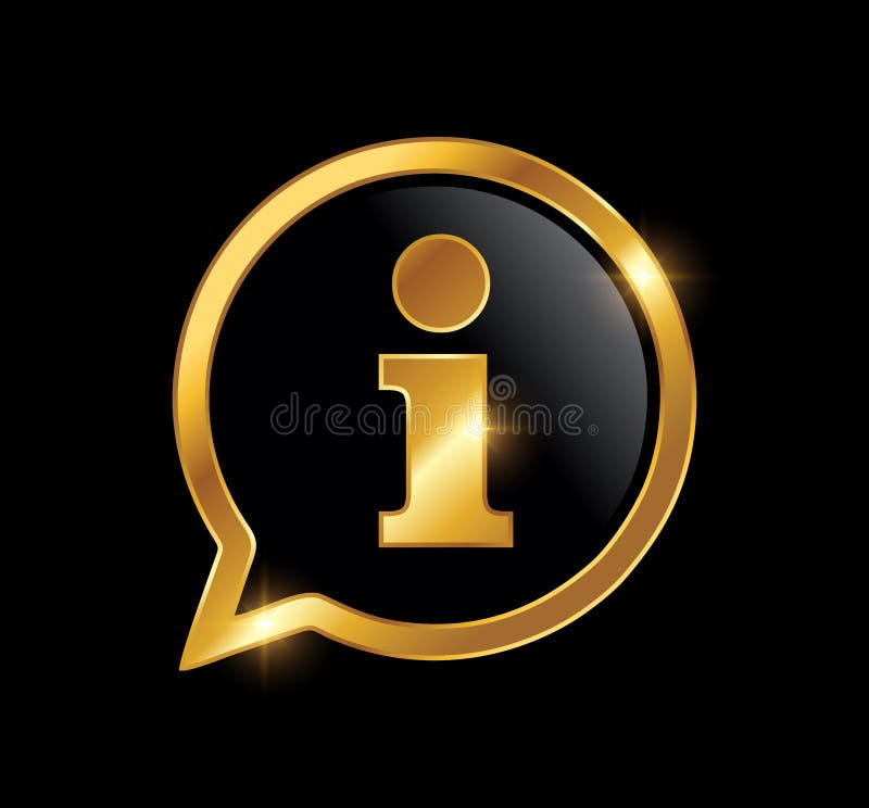 Golden Information Chat Logo Vector Icon Stock Vector - Illustration of ...