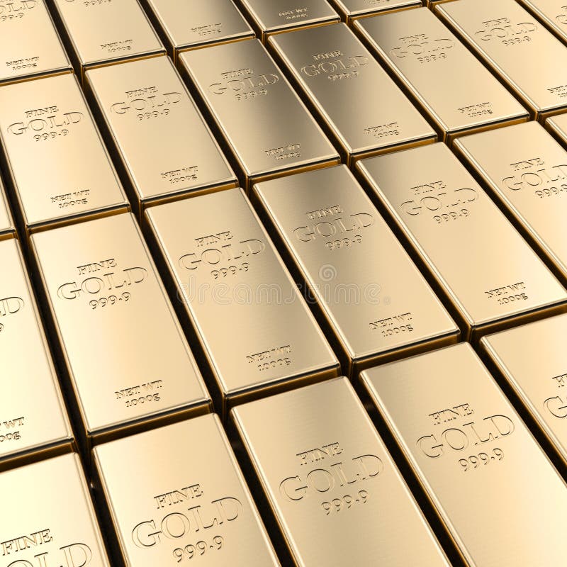 Gold ingot stock illustration. Illustration of treasure - 35505446