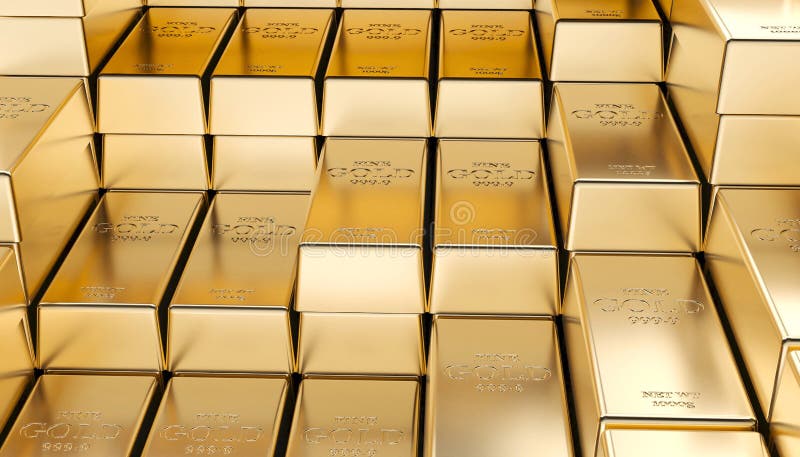 Golden ingot background stock illustration. Illustration of bank - 88099201