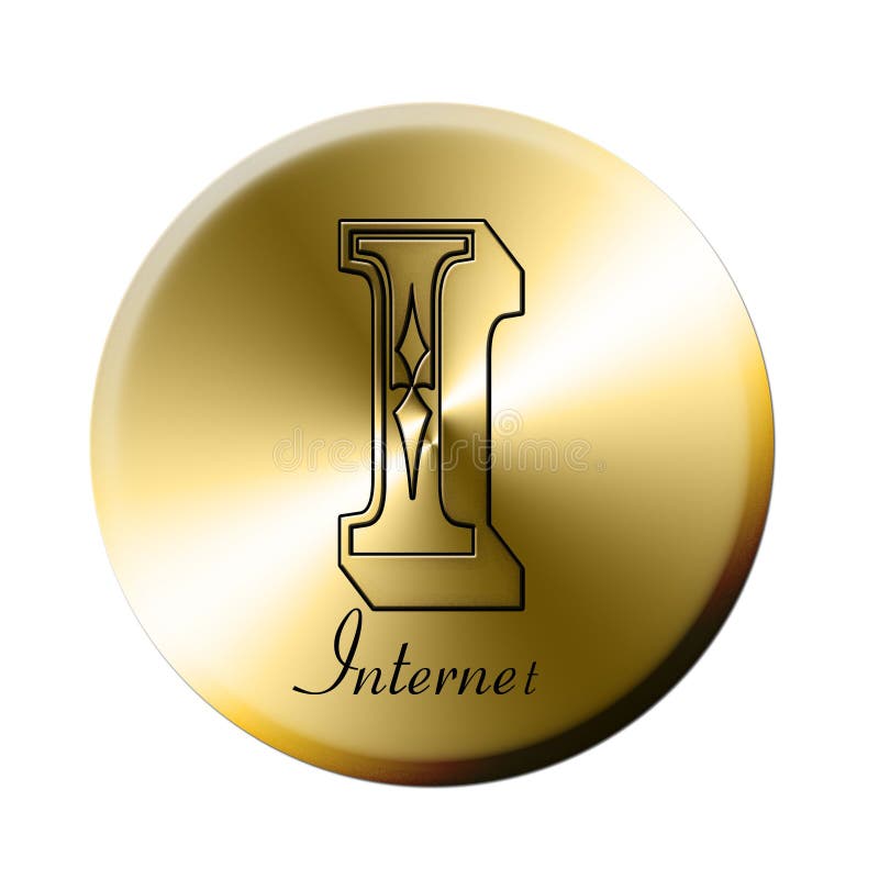 Golden Internet Coin Picture. Image: 6659981