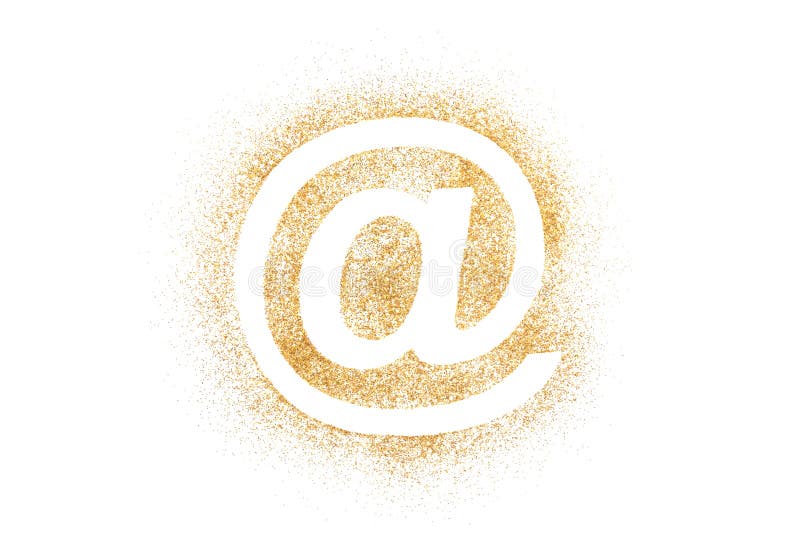 Golden Internet Symbol Made of Glitter Stock Illustration ...