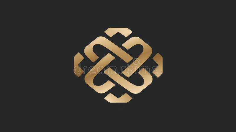Golden Intertwined Pattern.Golden Intertwined Pattern Stock ...