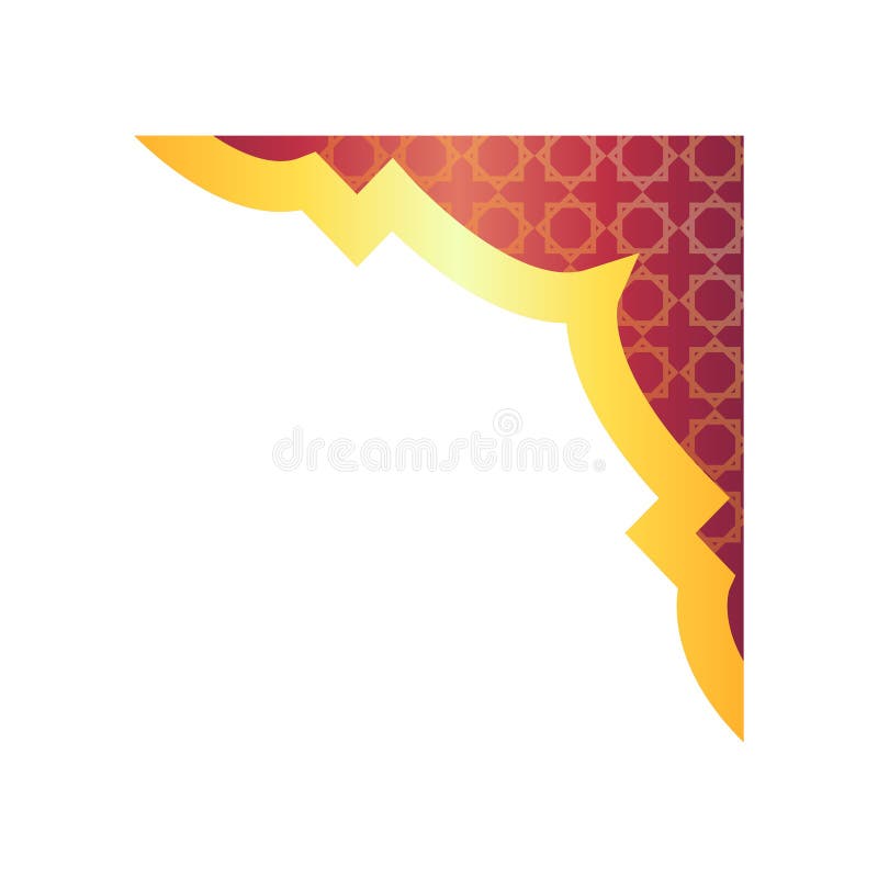 Golden Islamic Border stock vector. Illustration of elegance - 358815887