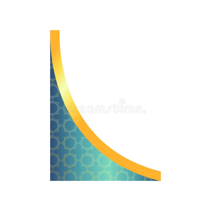 Golden Islamic Border stock vector. Illustration of fashion - 358815895
