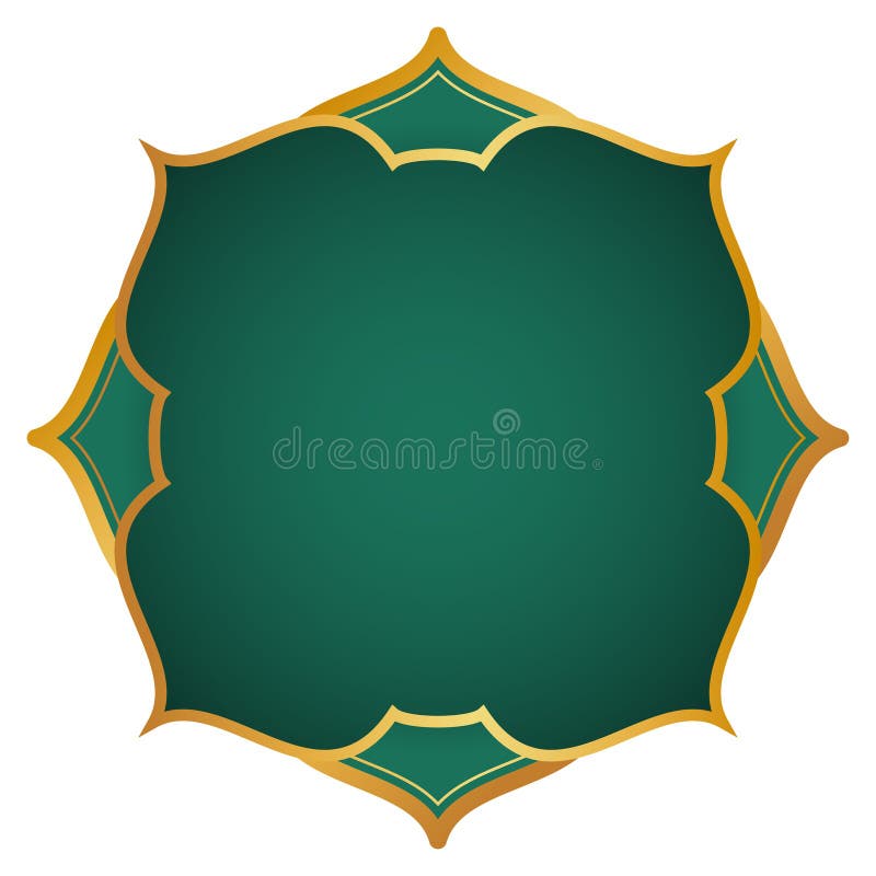 Golden Islamic Frame stock vector. Illustration of islamic - 332691361