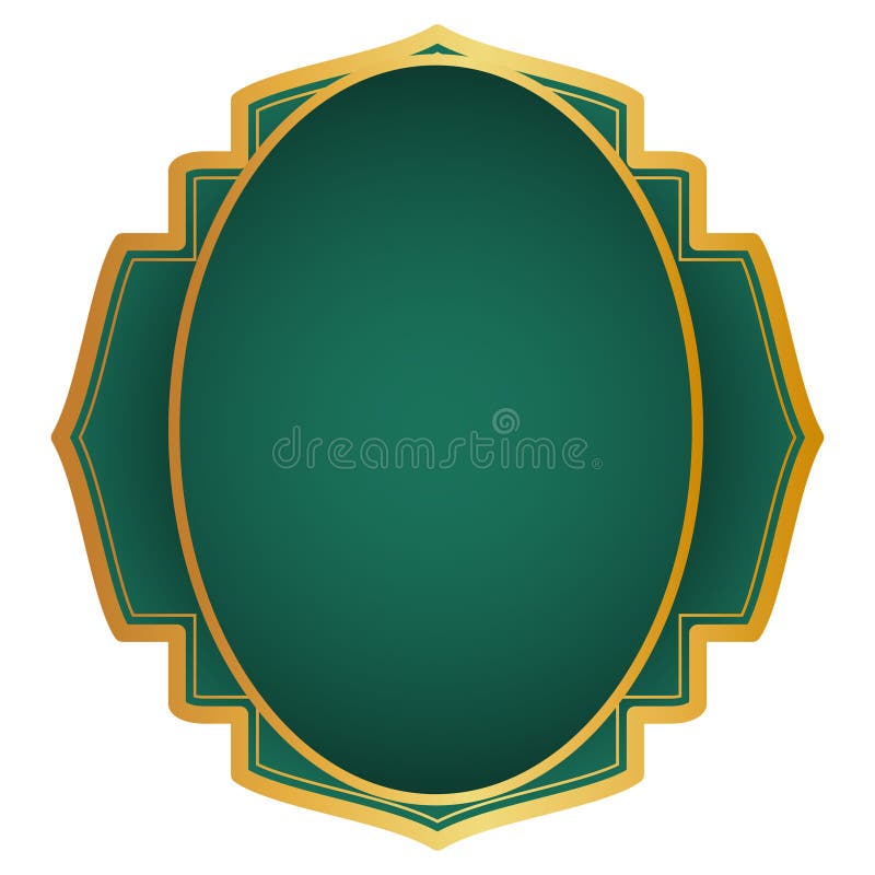 Golden Islamic Frame stock vector. Illustration of golden - 332691373