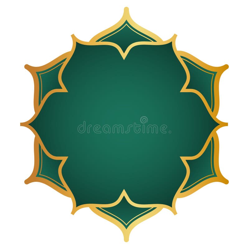 Golden Islamic Frame stock vector. Illustration of text - 332691375