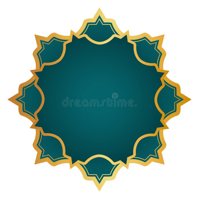 Golden Islamic Frame stock vector. Illustration of cover - 332691380