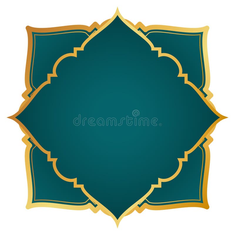Golden Islamic Frame stock vector. Illustration of cover - 332691390