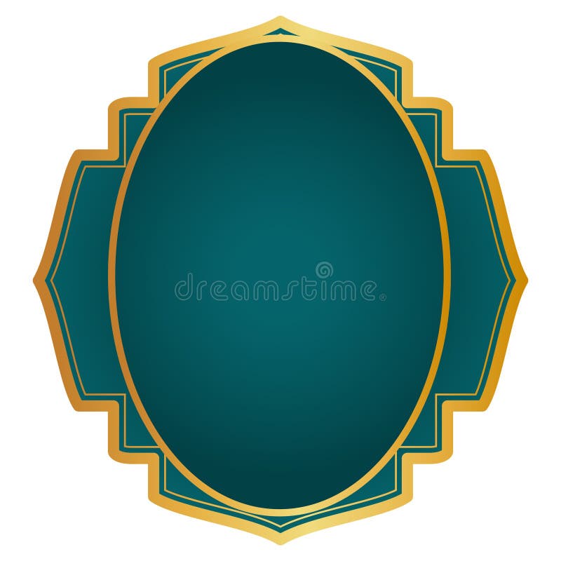 Golden Islamic Frame stock vector. Illustration of decoration - 332691392