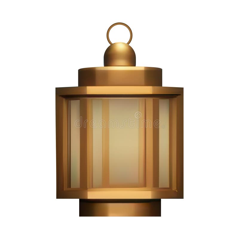Golden Islamic Lantern Isolated. Vector Illustration EPS10 Stock Vector ...