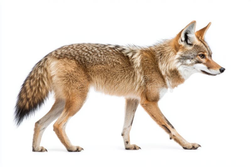 Golden Jackal Moves Purposefully, Its Sleek Fur Shimmering in the Light ...