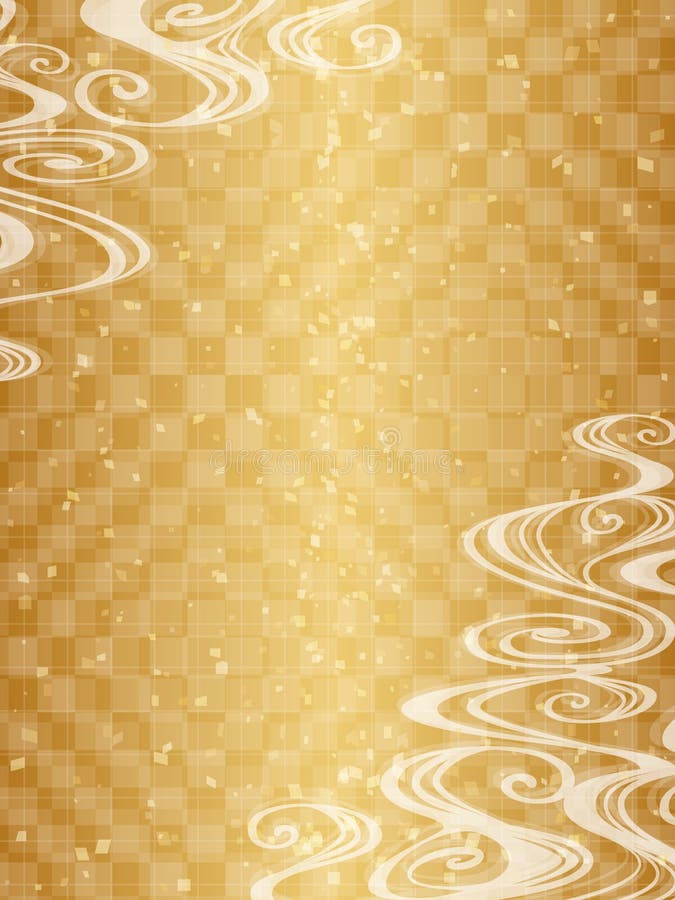 Golden Japanese Pattern Background Image Stock Vector - Illustration of ...