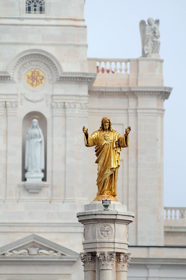 Golden Jesus editorial photography. Image of fatima, isolated - 8954137
