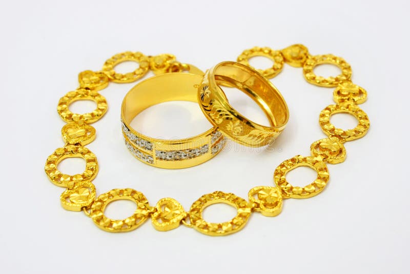 Golden Jewellery stock image. Image of ring, gold, shinning - 4867843