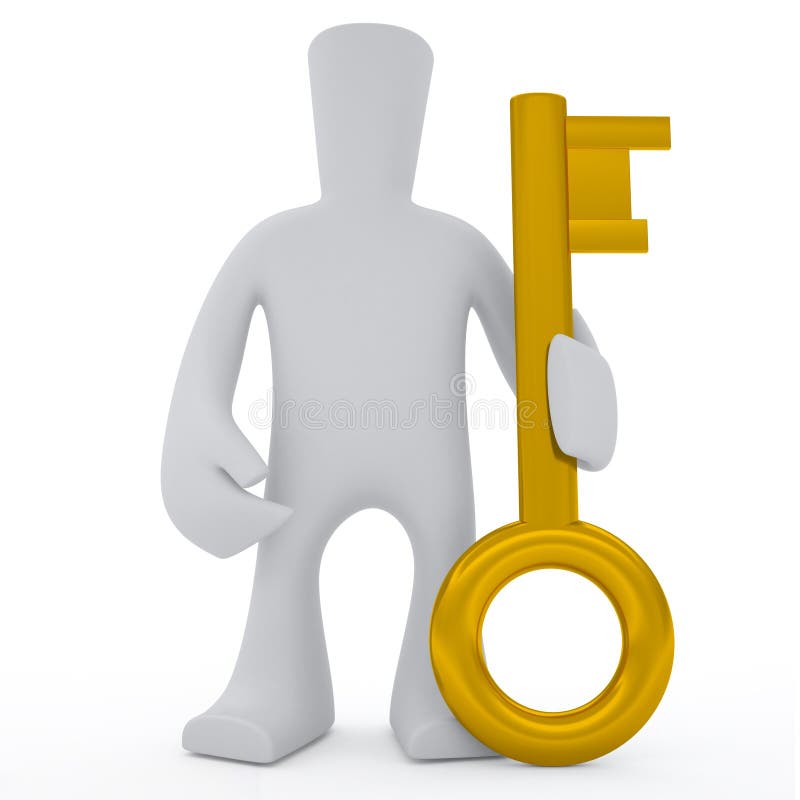 Golden key stock illustration. Illustration of isolate - 11220971