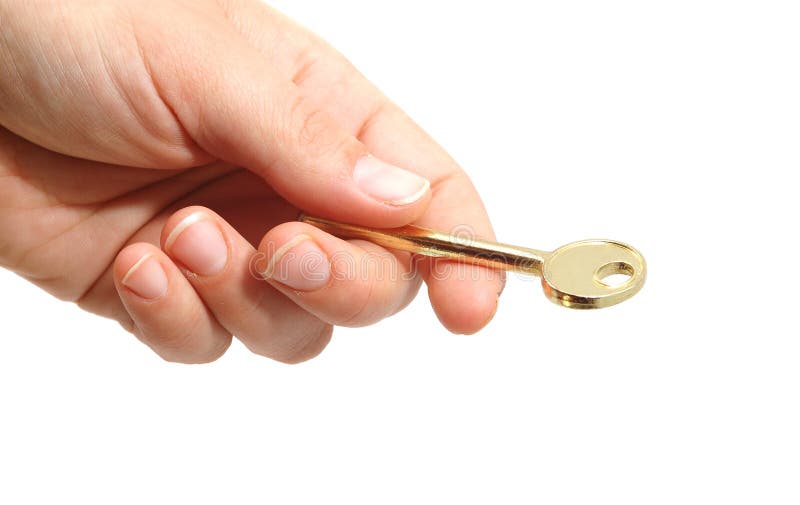 Golden key stock photo. Image of fingers, open, room, secure - 2491610
