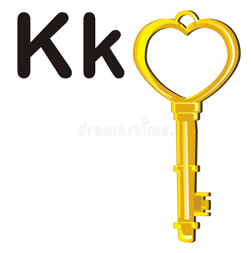 Key and letters stock illustration. Illustration of black - 178582969