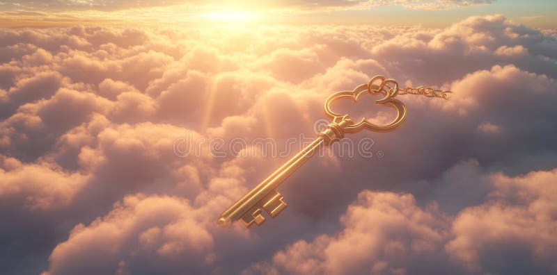 A Golden Key Dangling among the Clouds, Signifying the Untapped ...