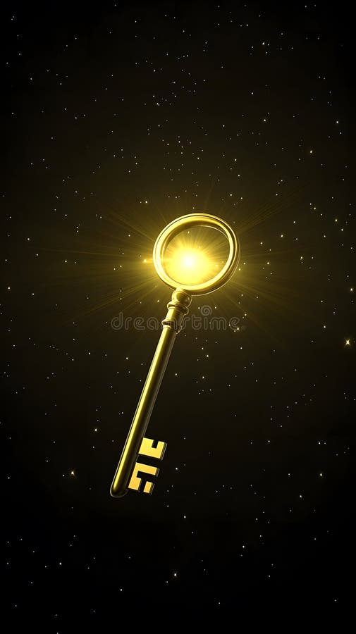 Golden Key Glowing Starry Background Stock Photos - Free & Royalty-Free ...
