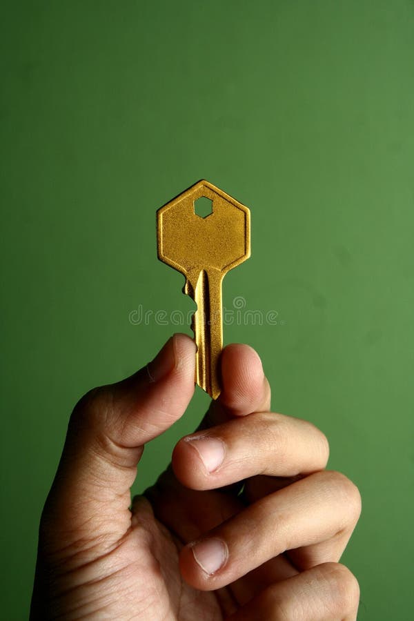 Golden key held in hand stock image. Image of profit - 49406529