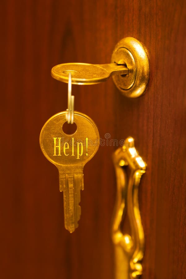 Golden key Help stock photo. Image of metal, golden, decisions - 20300606
