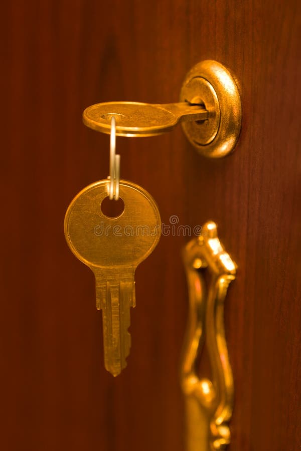Keys in Lock stock photo. Image of locked, unlock, gold - 7059014