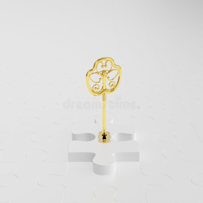Golden Key Puzzle Stock Illustrations – 235 Golden Key Puzzle Stock ...