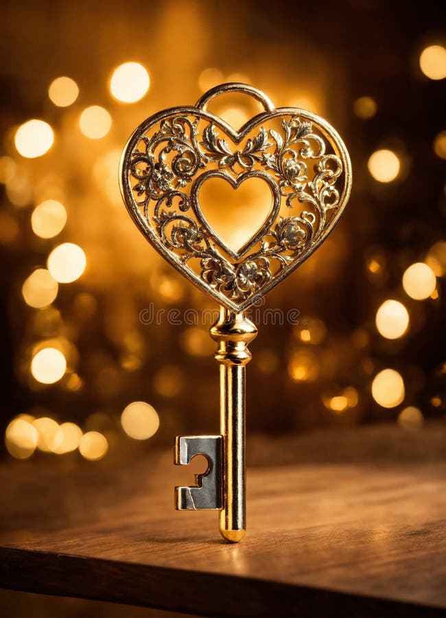 Golden Key on the Table. Selective Focus Stock Photo - Image of concept ...