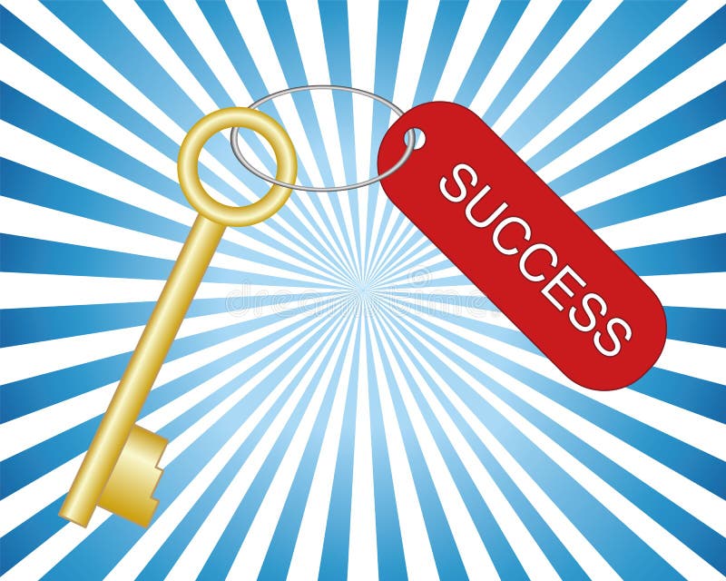 Golden key to success stock vector. Illustration of unlock - 42362384