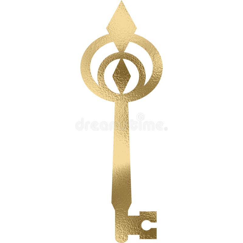 Golden key stock illustration. Illustration of treasure - 299461689
