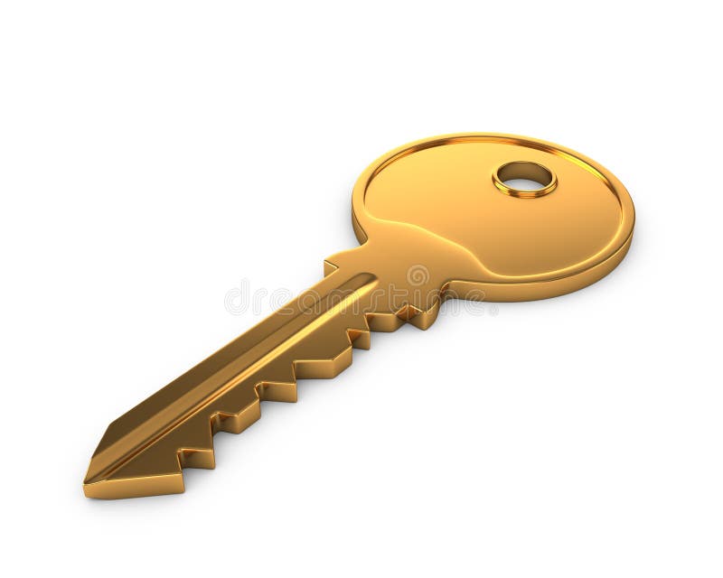 Golden key with word reset stock illustration. Illustration of revamp ...