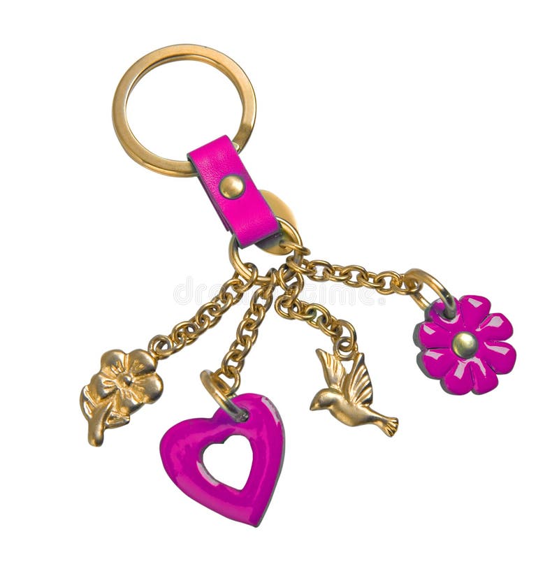 Golden keychain stock photo. Image of jewelery, bijouterie - 30393238