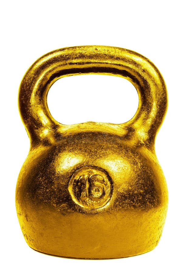 Golden kettlebell stock photo. Image of physically, gymnastics - 52398874