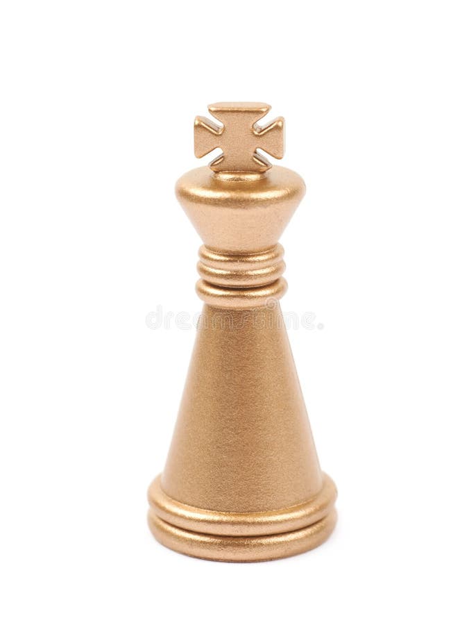 Golden King Chess Figure Isolated Stock Photo - Image of macro, object ...